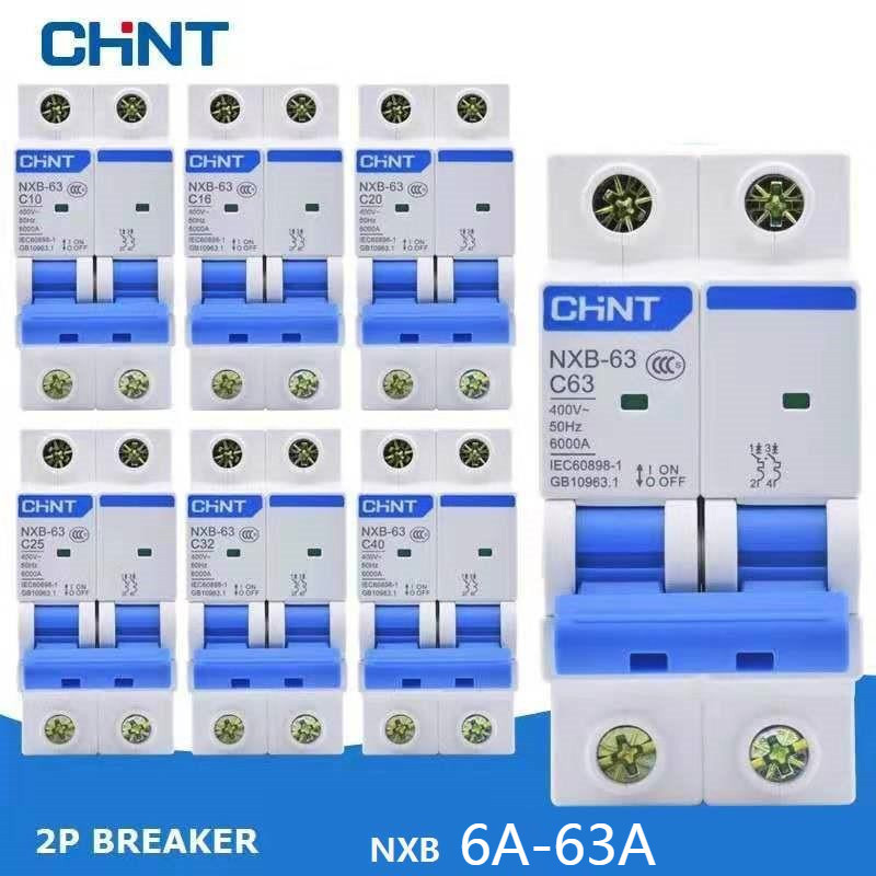 CHINT Electric Circuit Breaker NXB-C63/2P NXB-125(80A-125A)（Factory direct sales） | Shopee ...