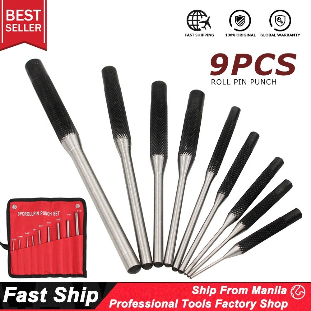 9Pcs Roll Pin Punch Set Tools Kit Great for Pistol Building & Removing ...