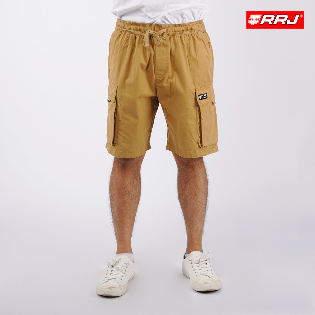 RRJ Basic Cargo Short for Men Regular Fitting Rinse Wash Fabric Cargo ...