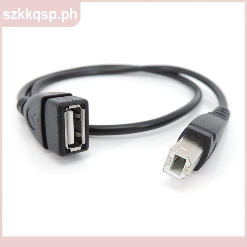 Black 50cm USB 2.0 Type A Female To USB B Male Scanner 3D Printer ...