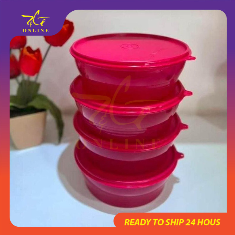 Raya Tupperware 1.4L Big Wonder Set Red Maroon Purple People Merah ...