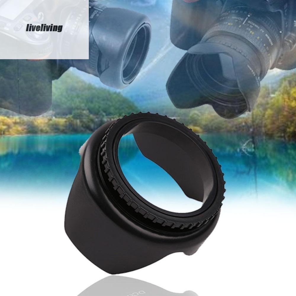 Universal Lens Hood 52mm 55mm 58mm 62mm 67mm Flower Shape Screw Mount ...