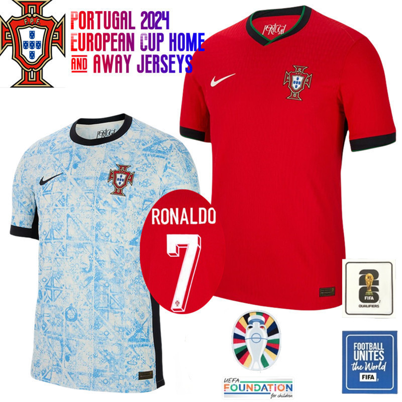 24-25 Portugal Home and Away EURO kit Football Jersey Sports Men Fans ...