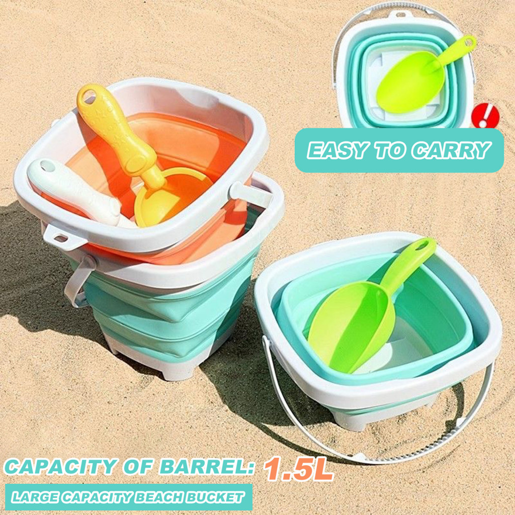 Sandcastle Building Kit Kids Beach Playset 3 Pcs Beach Bucket Set for ...