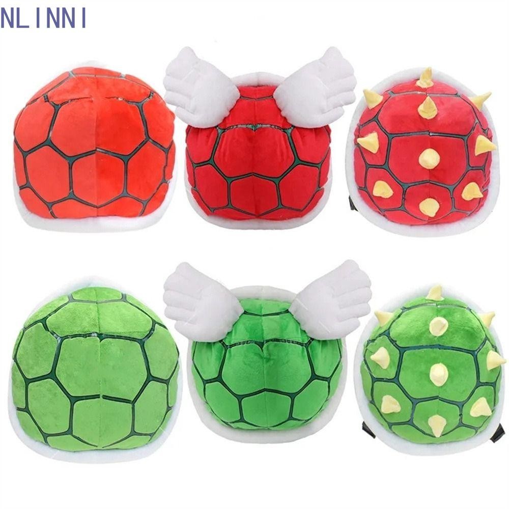 NLINNI Turtle School Bag, Super Koopa Turtle Shell Plush Backpack ...