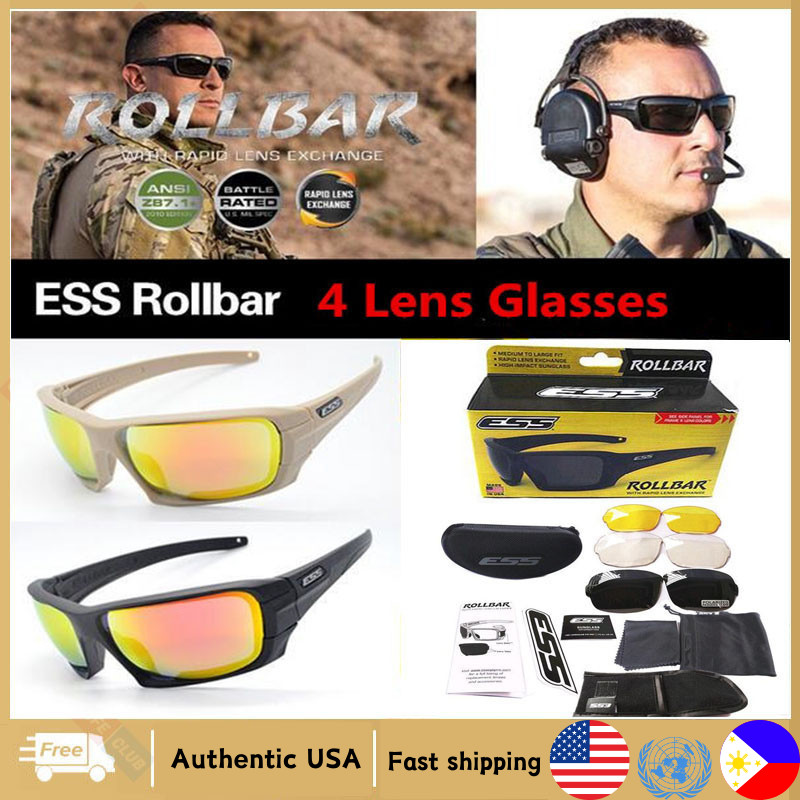 ESS Rollbar Tactical Sunglasses Windproof UV Shooting Range Glasses ...