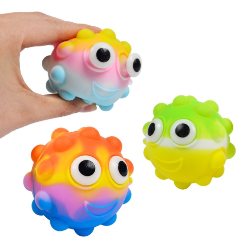 Pop It Fidget Toy Bubble Anti Stress Colorful Pop It Ball | Shopee ...