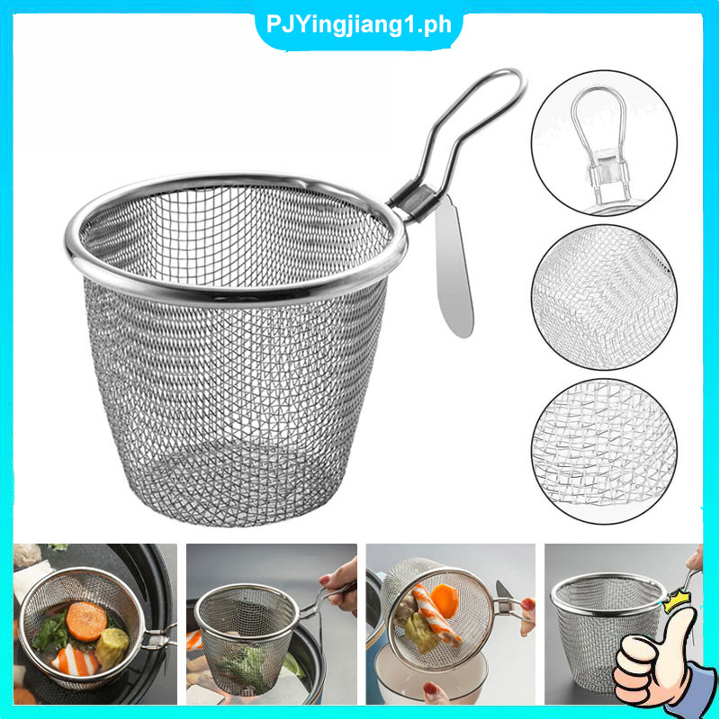 Stainless Steel Basket With Handle Basket Mesh Strainer Noodles Mesh ...