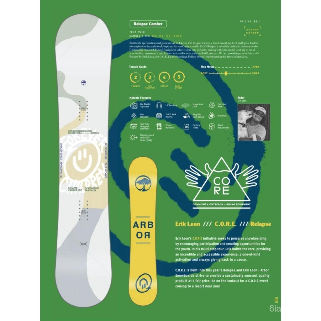 Cold Mountain Snow Gear United States ARBOR RELAPSE Men's Snowboard All ...