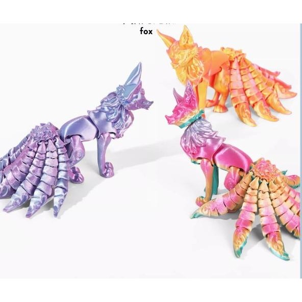 EP MAGIC 3D printed nine-tailed fox multi-joint movable model figurine ...