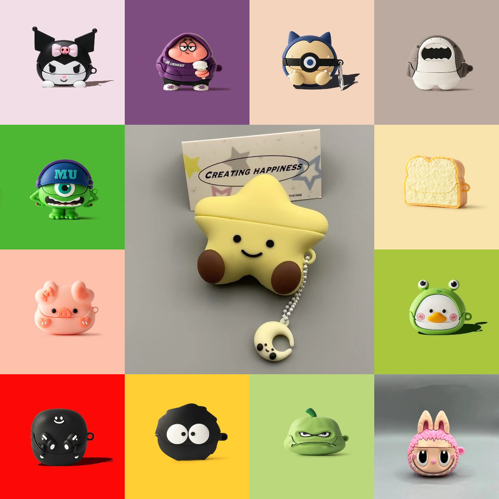 For Monster MQT52 Earphone Case Personality Cartoon Stars Moon Piggy ...