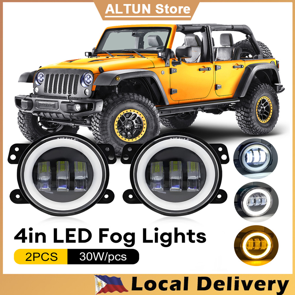 2026New 4 Inch LED Fog Lights 60W Amber Yellow CREE Led Chips Offroad ...