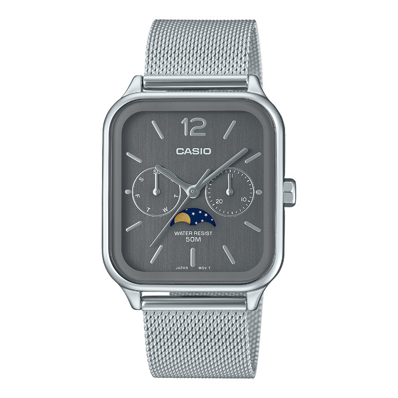 Casio (MTP-M305M-8AVDF) Stainless Steel Strap 50 Meter Quartz Watch for ...
