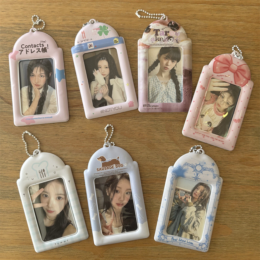 Original ins Pink Blue Dog Bow 10cm Small Card Card Holder Polaroid ...