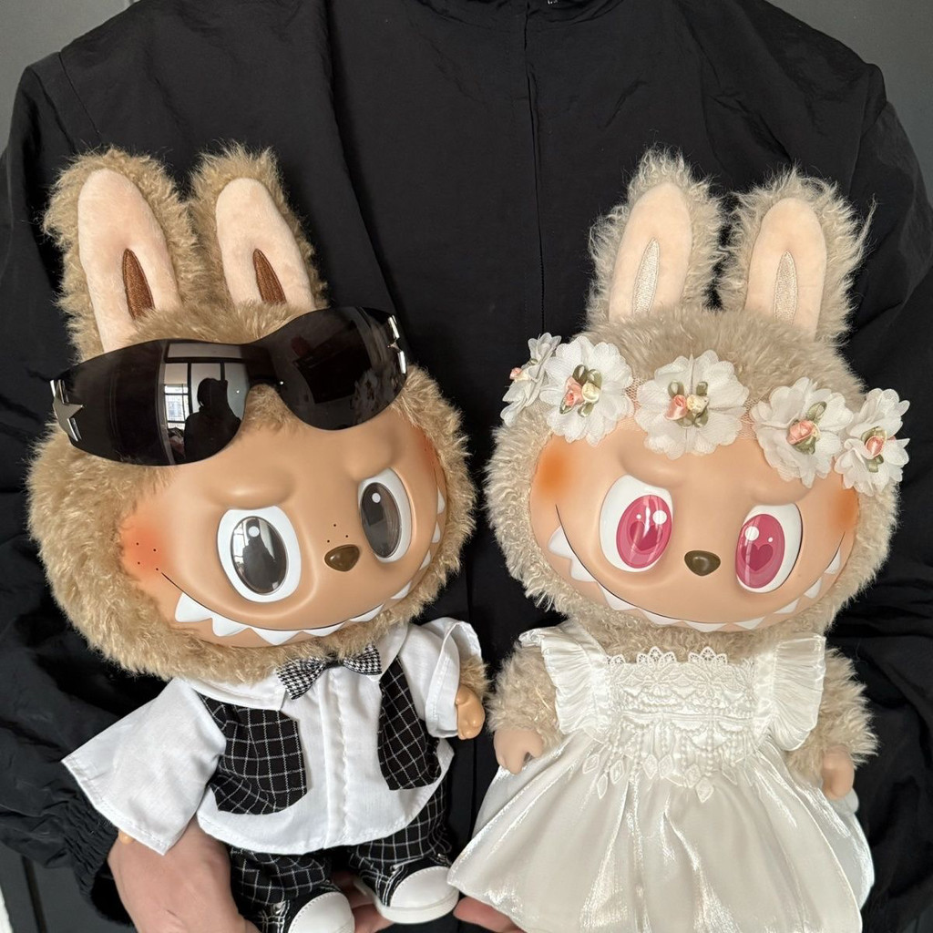 Only Baby Clothes/38cm Labubu Romantic Wedding Clothes Vinyl Wool ...