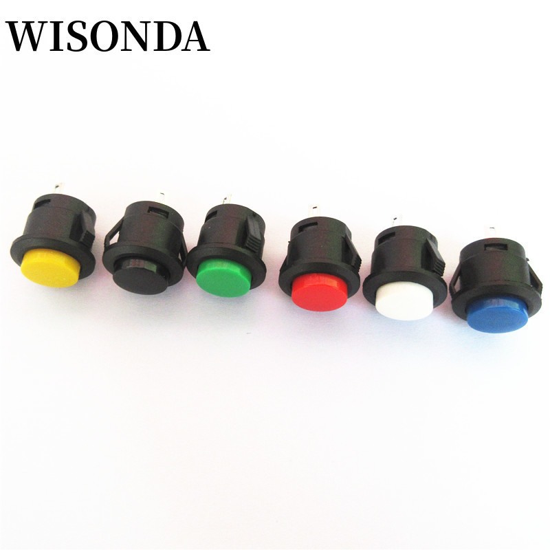 R13-507 16mm Momentary Push Button Switch Round R13-507 16mm Self-reset ...