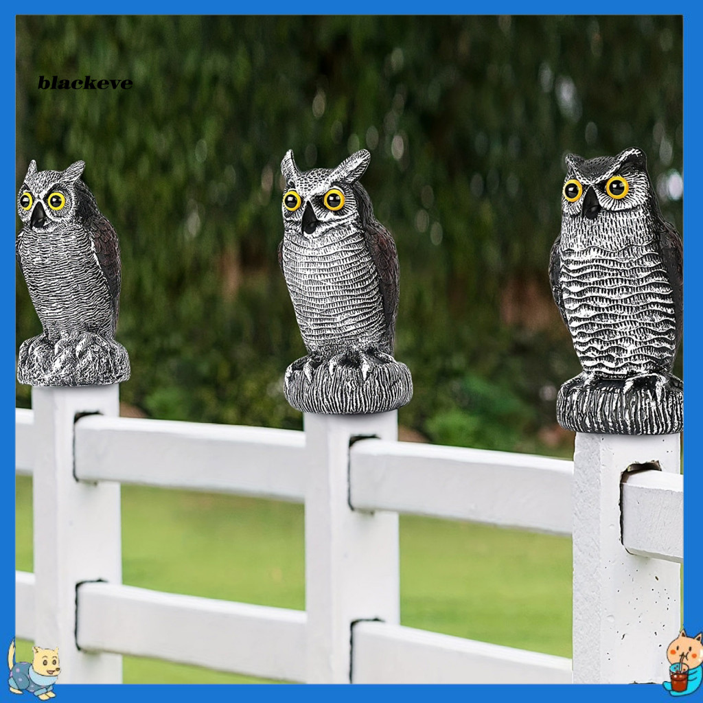 BL- Owl Statue Orchard Bird Repellent Realistic Owl Scarecrow Garden ...
