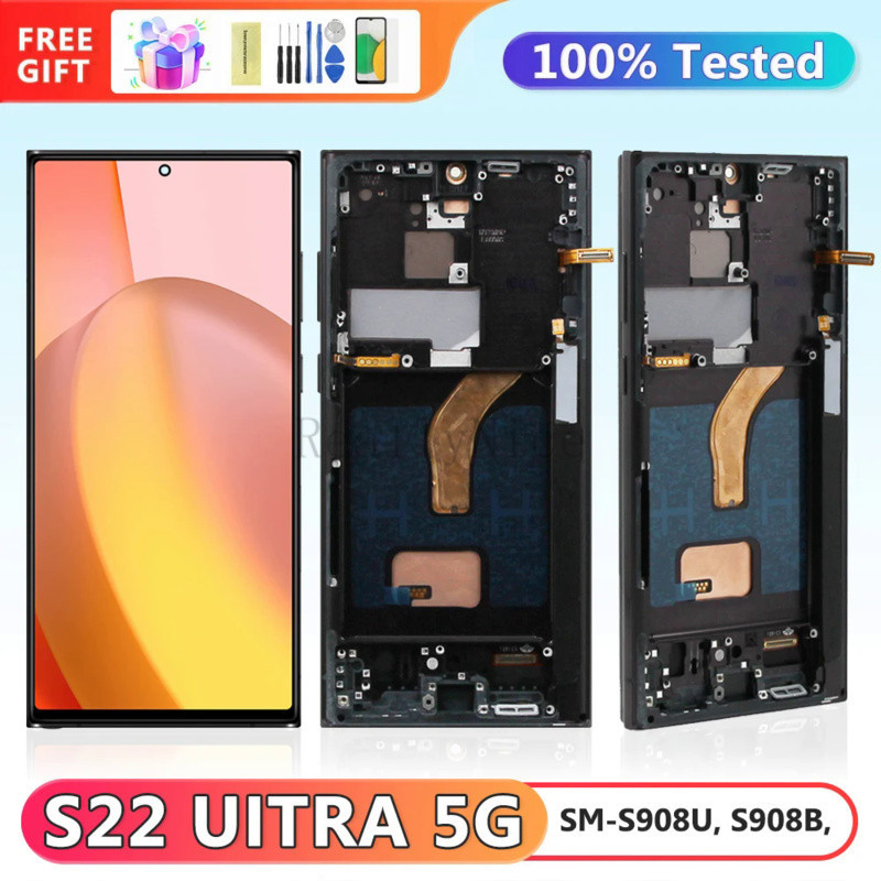 TFT S22 Ultra Screen Assembly for Samsung Galaxy S22 Ultra 5G S908B SM ...