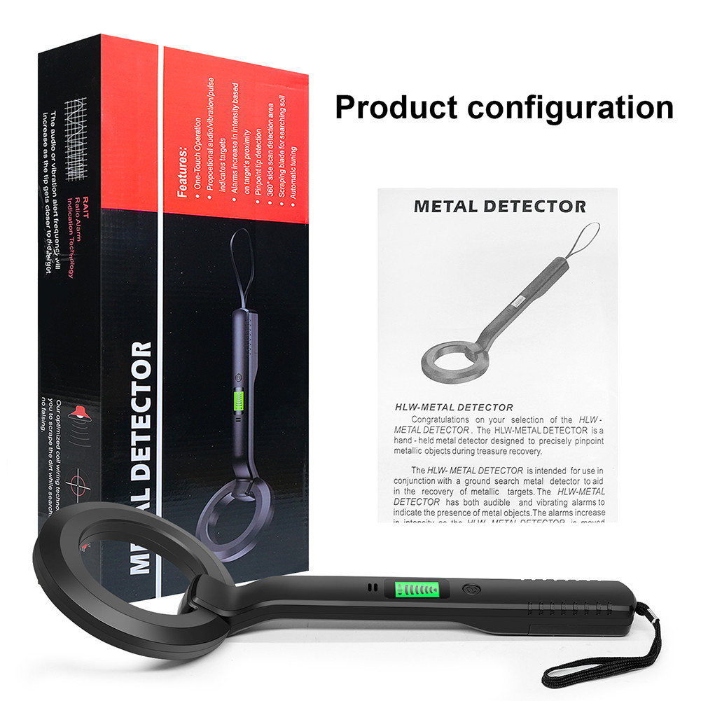 Folding Hand-Held Metal Detector Waterproof Portable Alarm Metal ...
