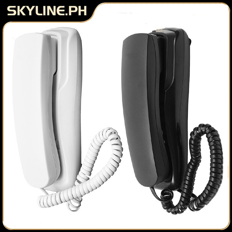 Mini Wall Mounted Phone Corded Landline Telephone With Flash/Mute ...