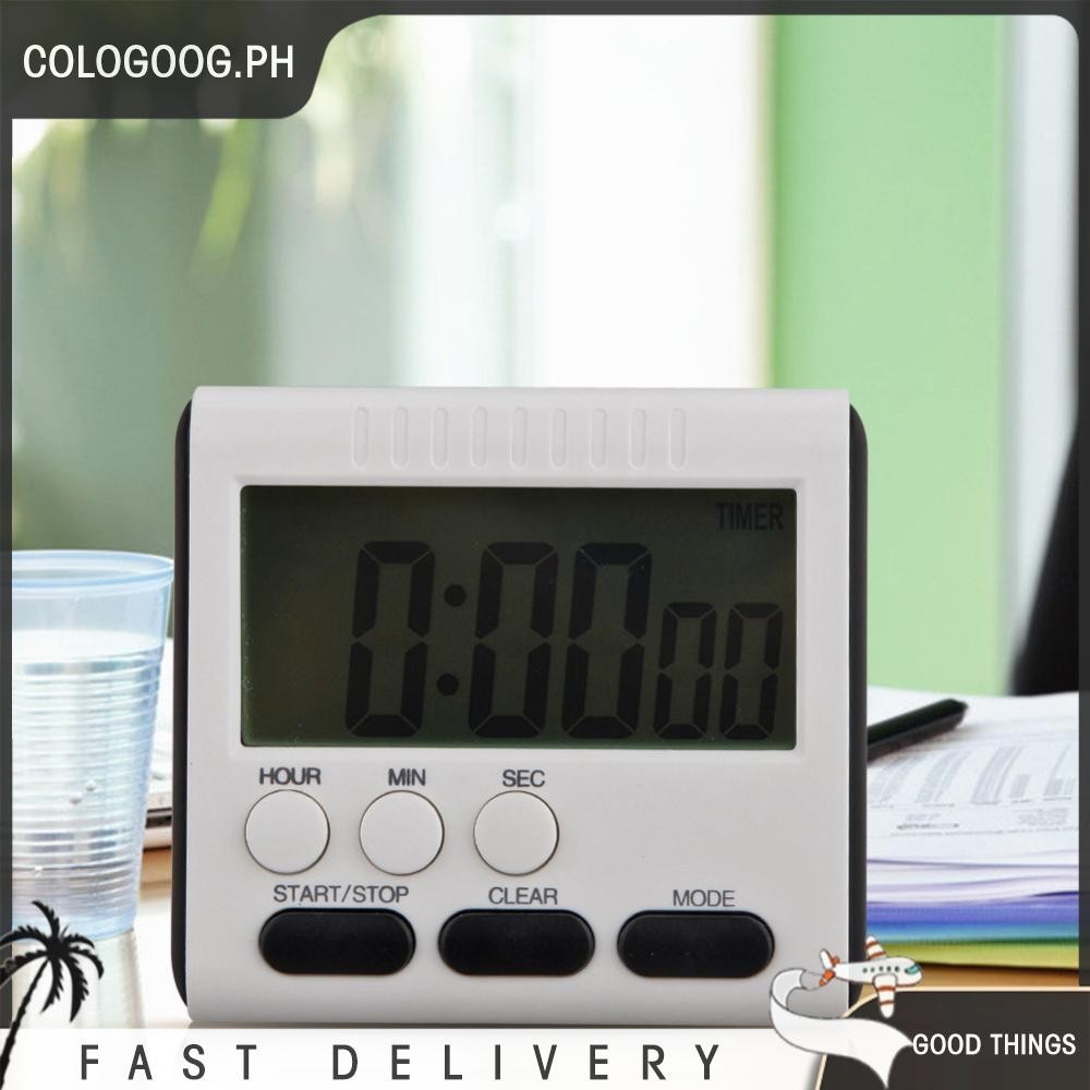 24 Hours Magnetic Large LCD Digital Kitchen Timer Alarm Count Up Down Clock (US Stock) | Shopee ...