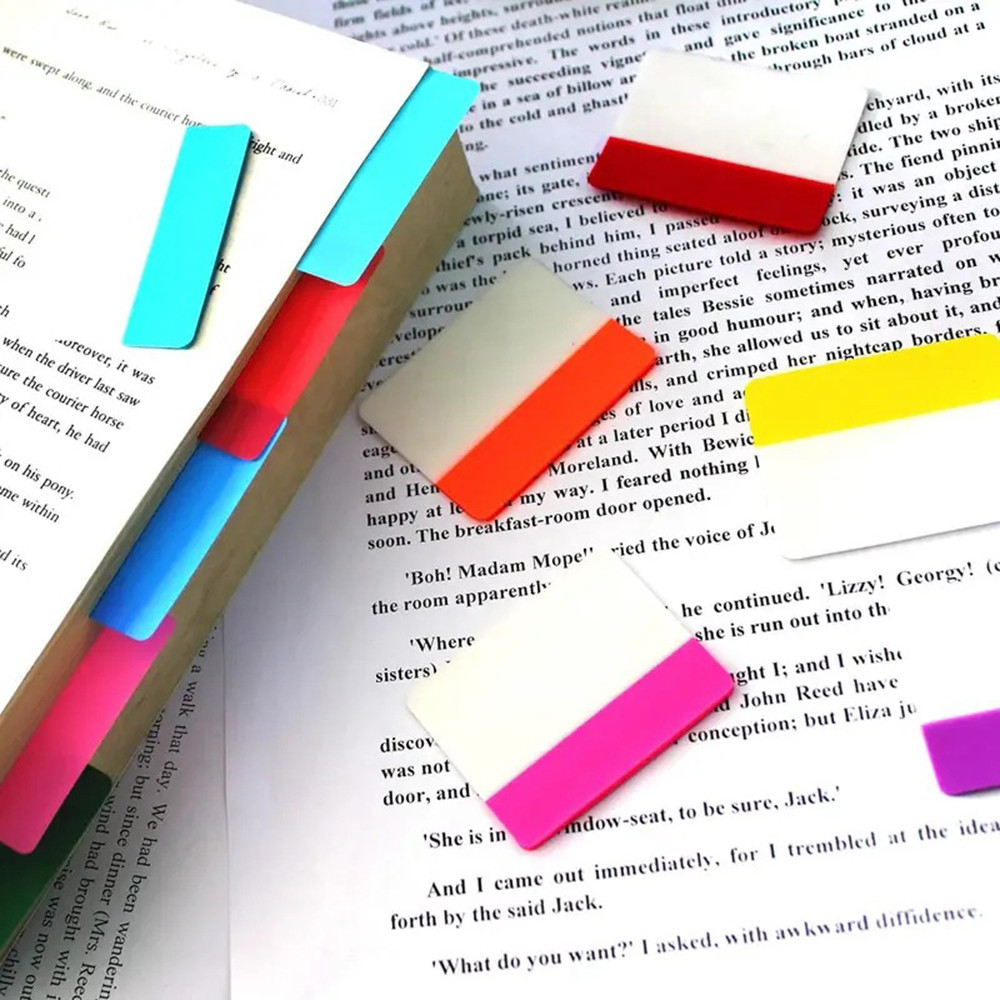 200 Sheets Colorful Transparent Index Stickers Self adhesive Writable ...