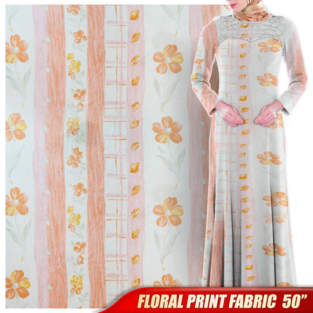 Kain 50 inci/Kain Pasang/Kain Bunga/50-inch fabric/Women wear | Shopee ...