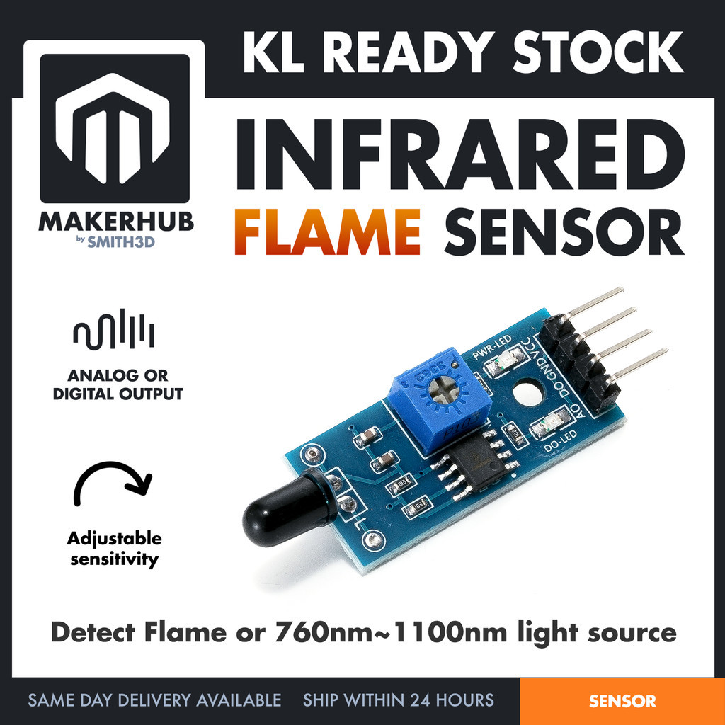 Infrared Flame Sensor Module Fire Detector Sensor Module For Arduino IOT Application | Shopee ...