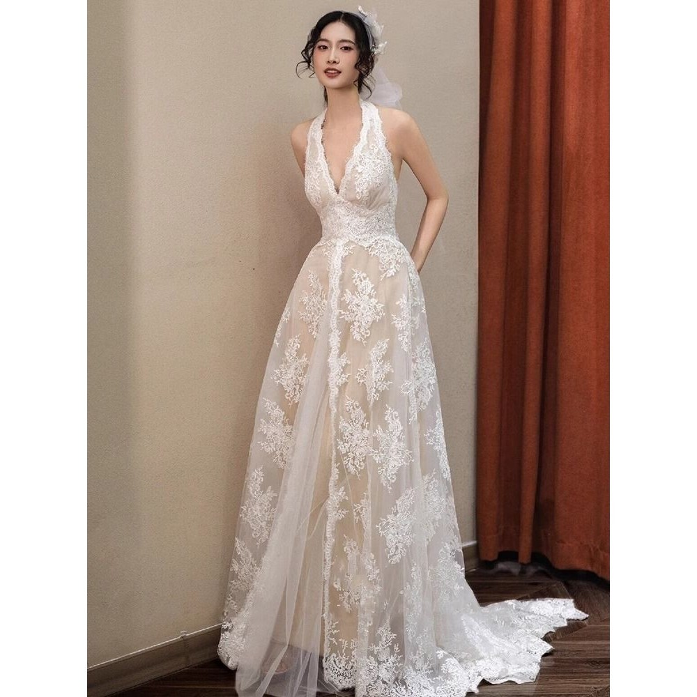 Hawlife Korean White Lace Elegant Evening Prom Ball JS Debut Graduation ...