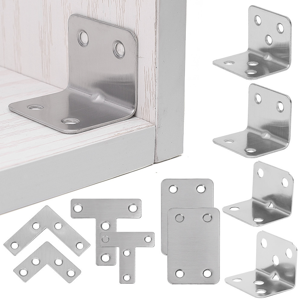 Universal Stainless Steel Corner Brace - Furniture Corner Connector ...