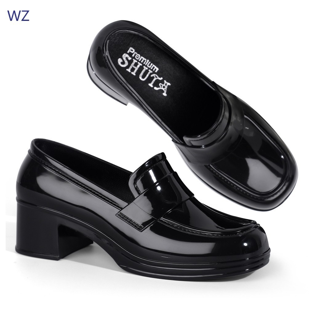 Shuta High Quality Fashion New Glossy Design Black Student Shoes Women ...
