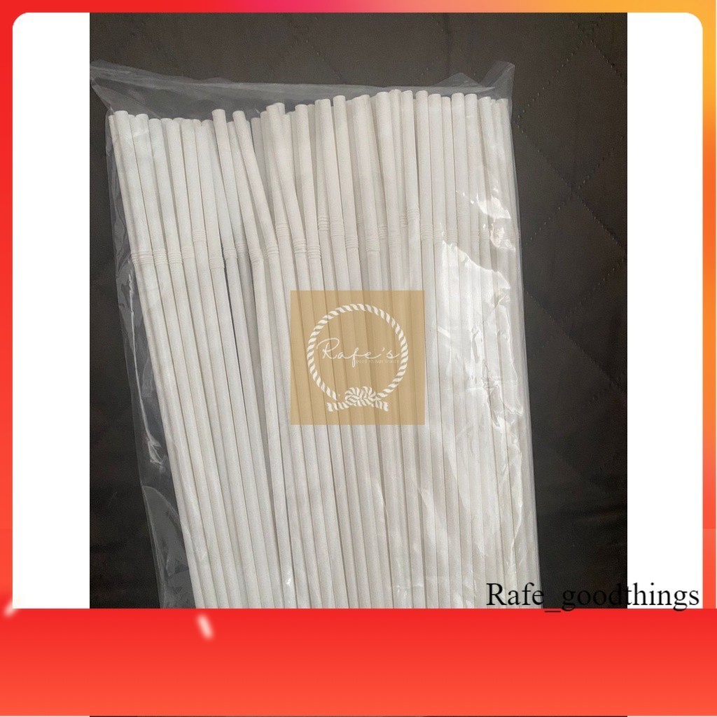 PUTIH HITAM White/black FLEXIBLE PLASTIC STRAW/STICK (LOS) | Shopee ...