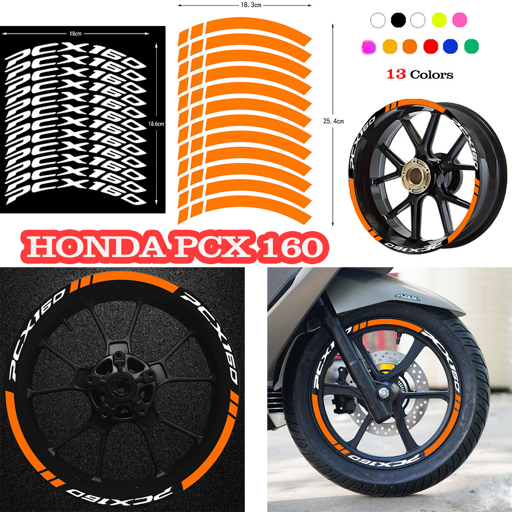 Honda PCX 160 Sticker Motorcycle Wheel Hub Reflective Decals for PCX ...