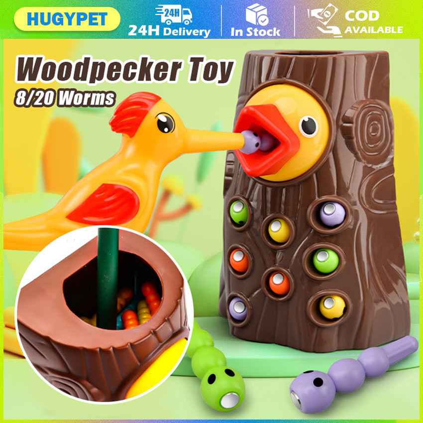 Kids Woodpecker Toy Magnetic Bird Catching Bug And Feeding Game Baby ...