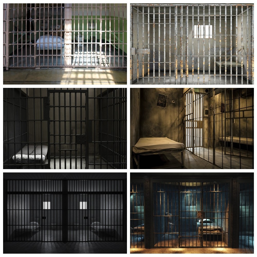 Prison Cell Room Scene Photography Backdrop Dark Jail Cell Movie ...