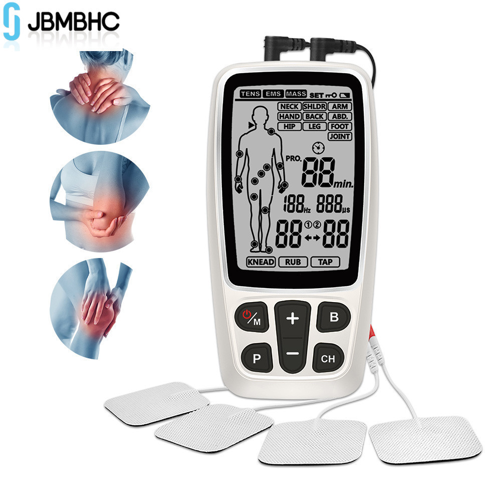 3-In-1 Tens+Ems+Massage Electrotherapy Devices New Dual Channels ...
