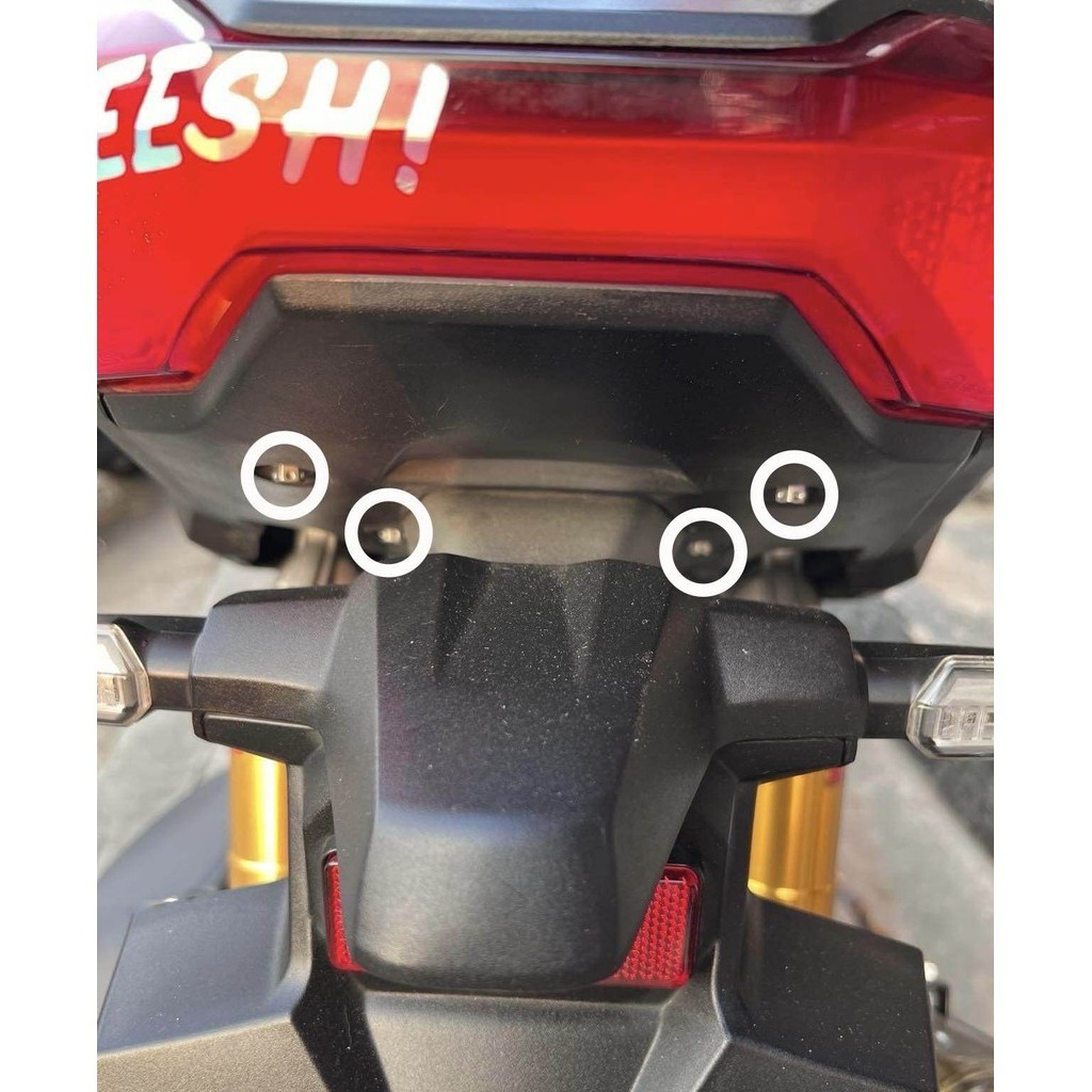 HENG REAR FENDER BOLTS FOR ADV 150 & 160 CNC TITANIUM 4PCS | Shopee ...