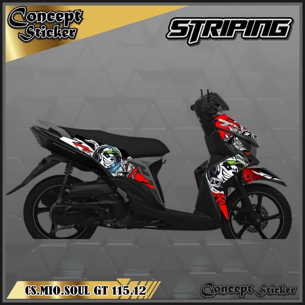 Mio SOUL striping sticker MIO SOUL GT 115 YAMAHA motorbike sticker ...