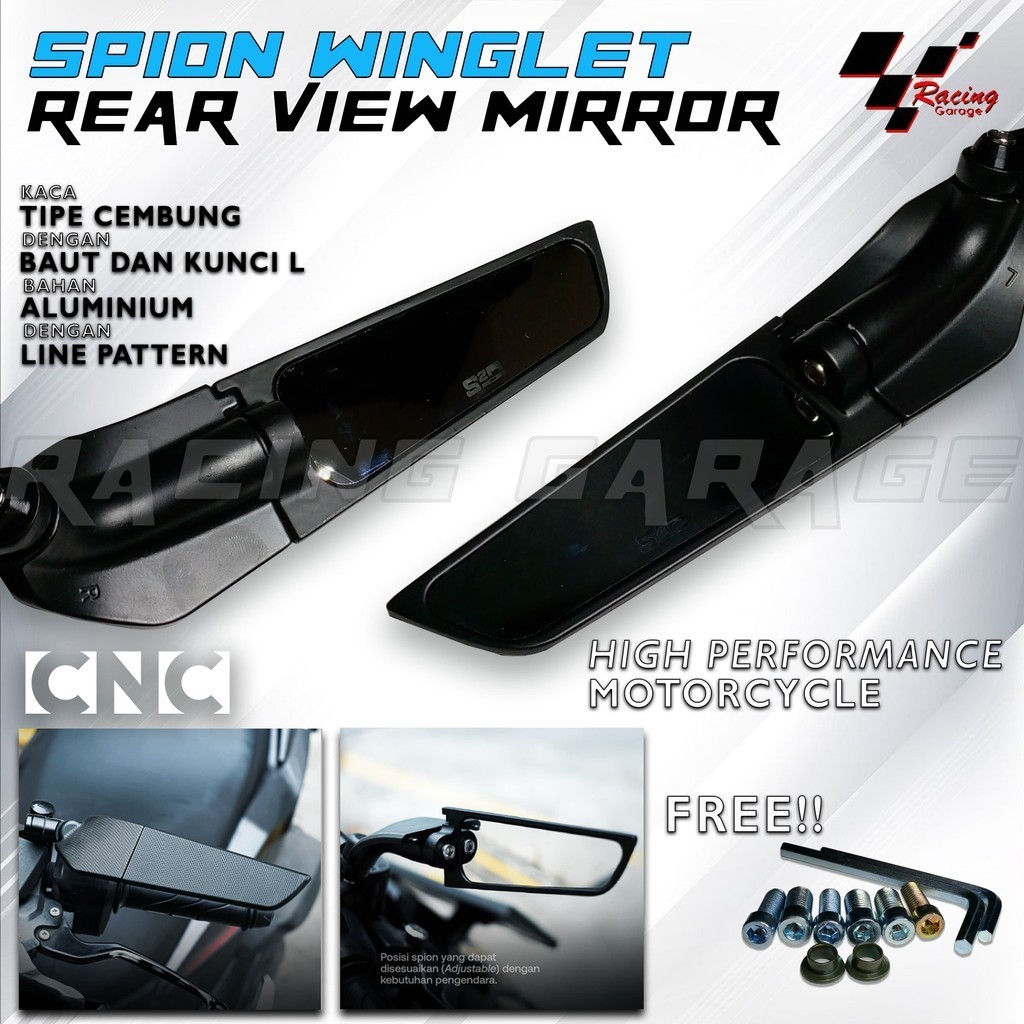 Winglet Mirror UNIVERSAL MATIC Duck BEAT VARIO PCX NMAX FILLANO FAZZIO ...