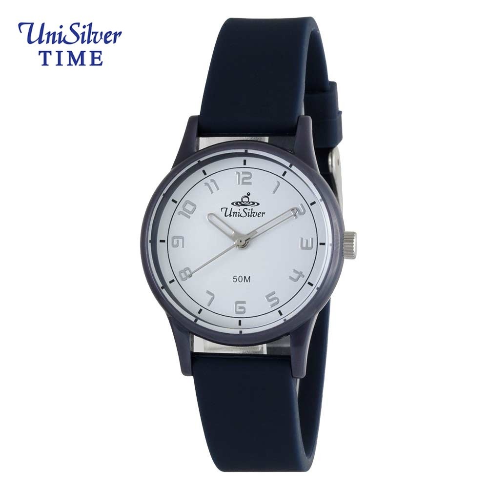 UniSilver TIME Women's Dark Blue Analog Rubber Watch KW3535-2004 ...