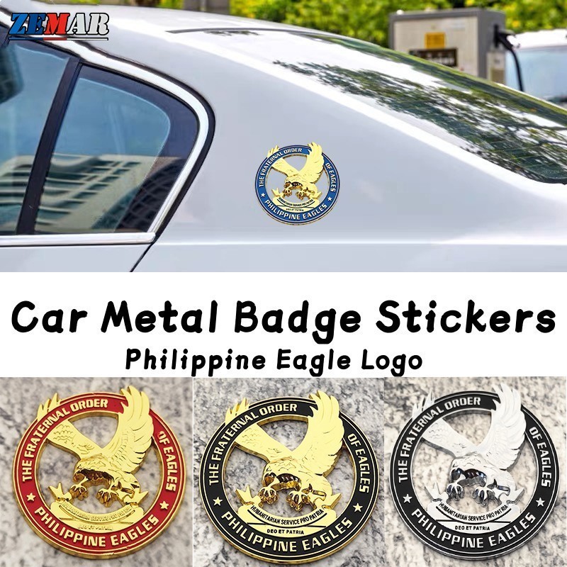 High-Quality Philippine Eagle Logo 3d Hollow Out Metal Car Sticker of ...