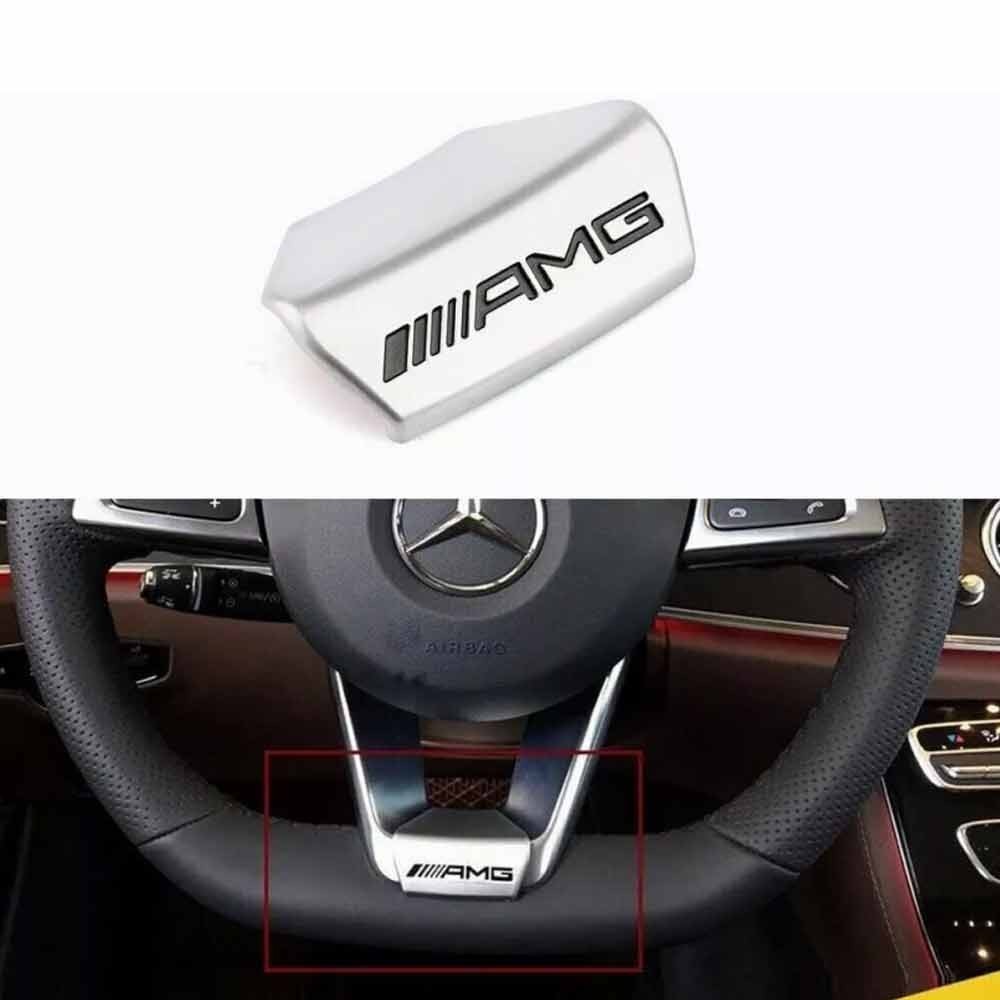 Mercedes AMG Logo Steering Wheel D Shape Interior Badge Emblem 2015 ...