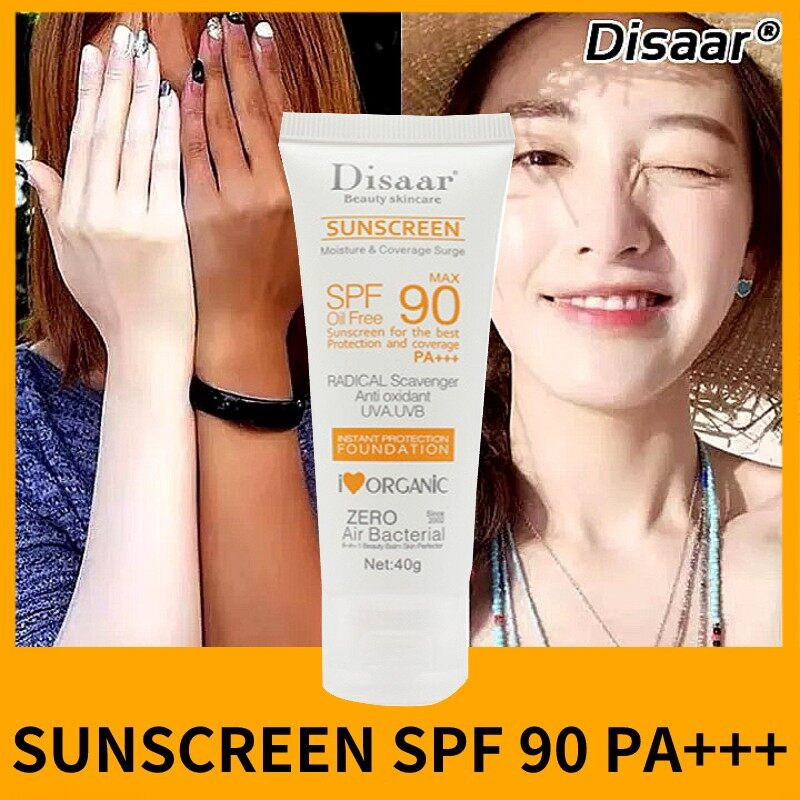 Disaar Sunscreen Facial Body Sunscreen SPF 90+ Waterproof Moisturizing Whitening Sunblock Cream ...