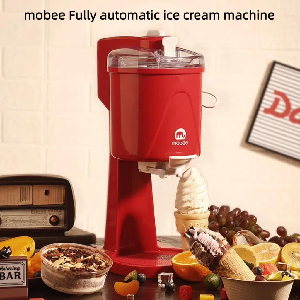 Mobee Ice Cream Maker Household Small Mini Automatic Cone Ice Cream ...