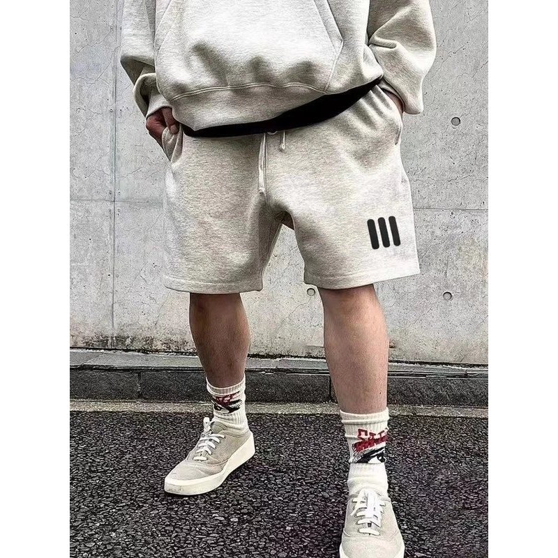 FEAR OF GOD ESSENTALS three-bar silicone printing design shorts loose ...