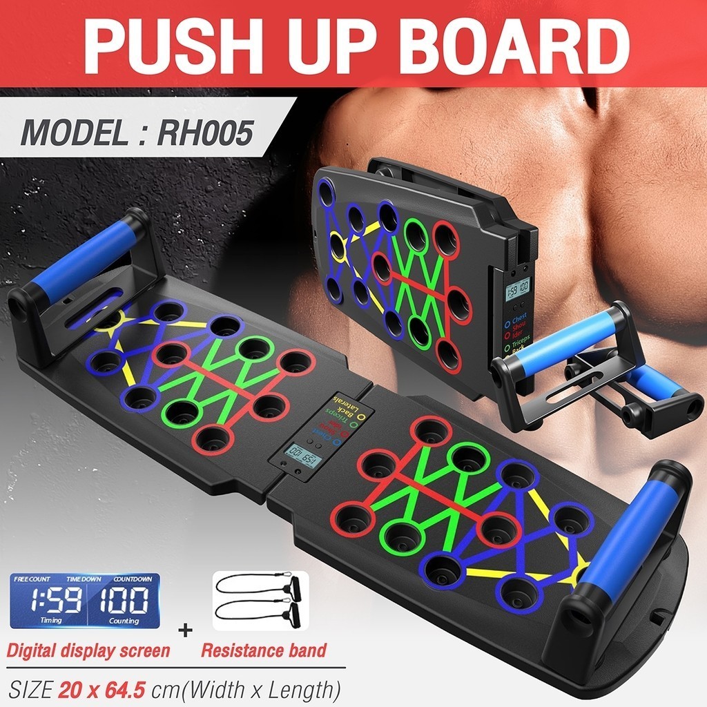 B&G SPORT Multifunction Foldable Push-Up Board Body Building Push-up Bracket Home Gym Equipment ...