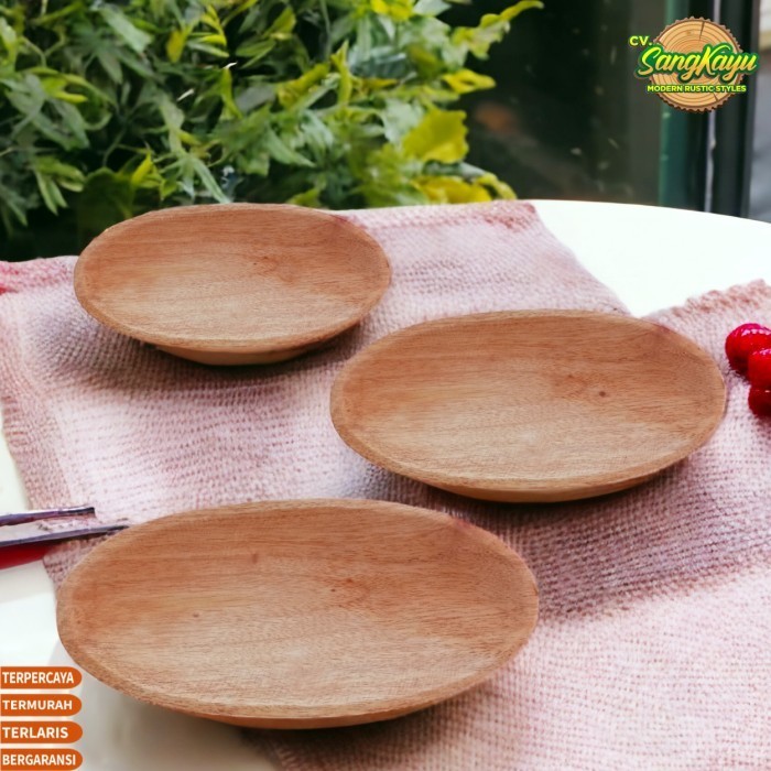 KAYU Wooden Serving plate Wooden plate 21x8cm aesthetic Wooden plate ...