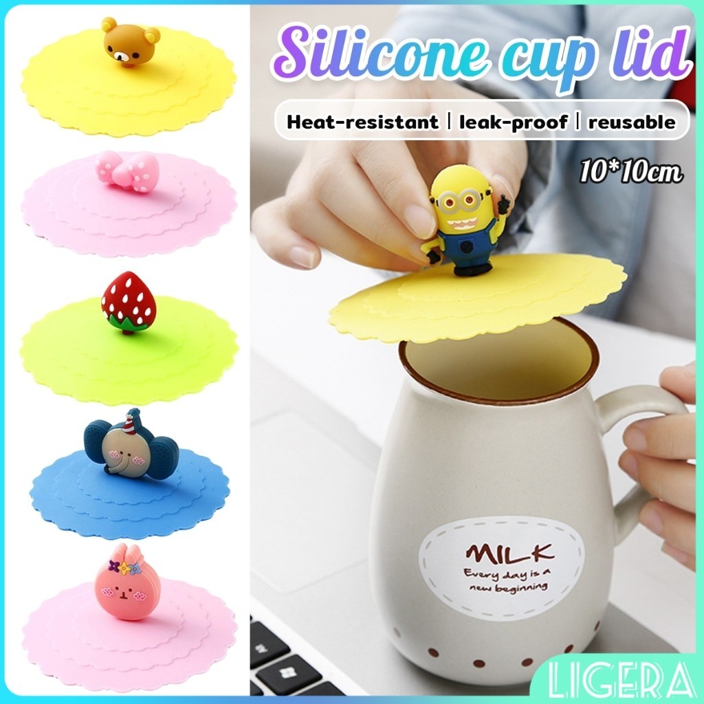 Cute Anti-slip Anti-dust Silicone Cup Mug Cover Reusable Dustproof ...