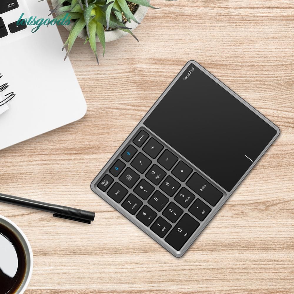 Numeric Keypad Wireless 2.4G Bluetooth-Compatible with Touch Panel Mini ...
