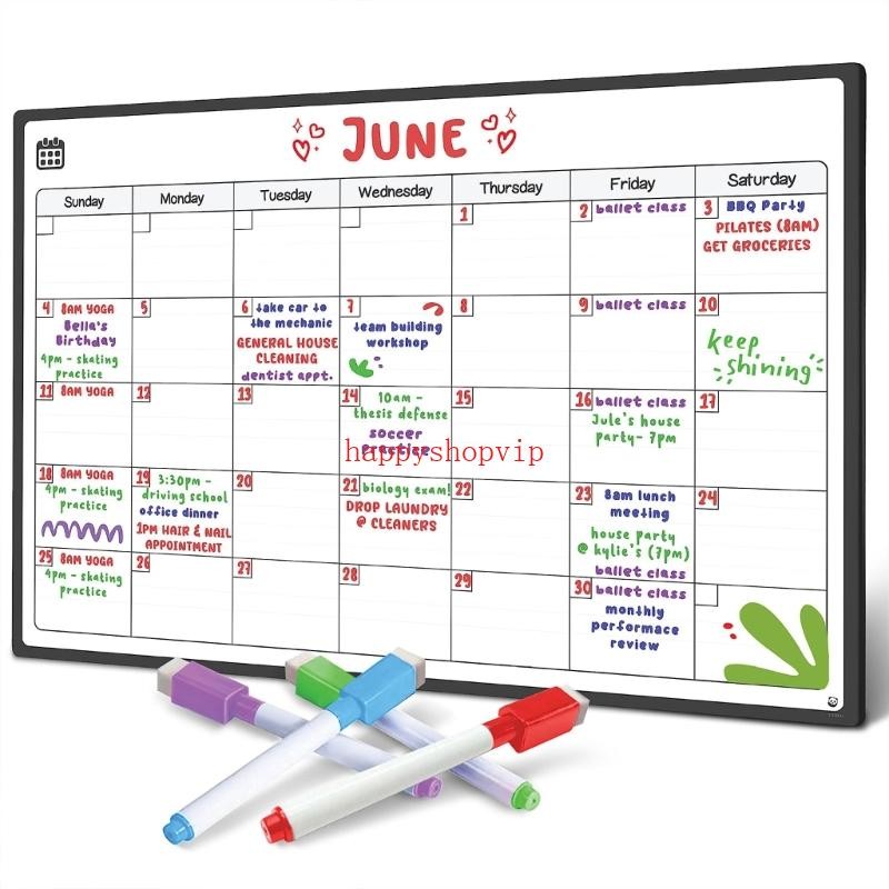 HSV Functional Magnetic Fridge Whiteboard Calendar Effective Task ...